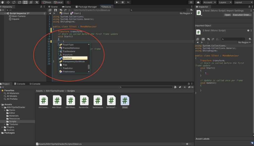 【第22回】〜Script Inspector 3〜Unityのエディター内で編集ができるコードエディター - てもしブログ