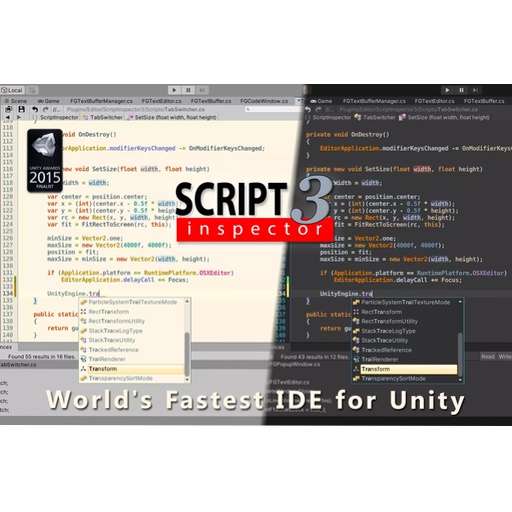 【第22回】〜Script Inspector 3〜Unityのエディター内で編集ができるコードエディター - てもしブログ