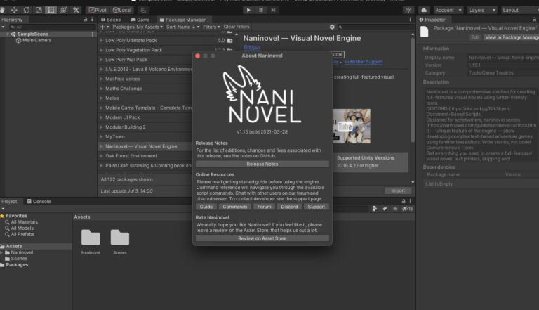 【第4回】〜Naninovel-Visual Novel Engine〜ビジュアルノベル開発にはコレ！ - てもしブログ