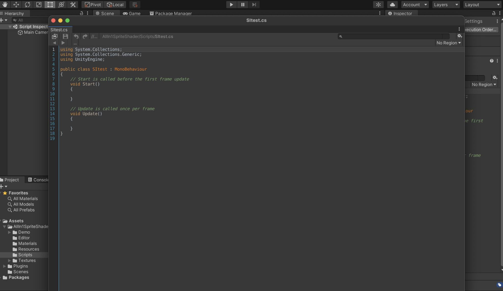 【第22回】〜Script Inspector 3〜Unityのエディター内で編集ができるコードエディター - てもしブログ
